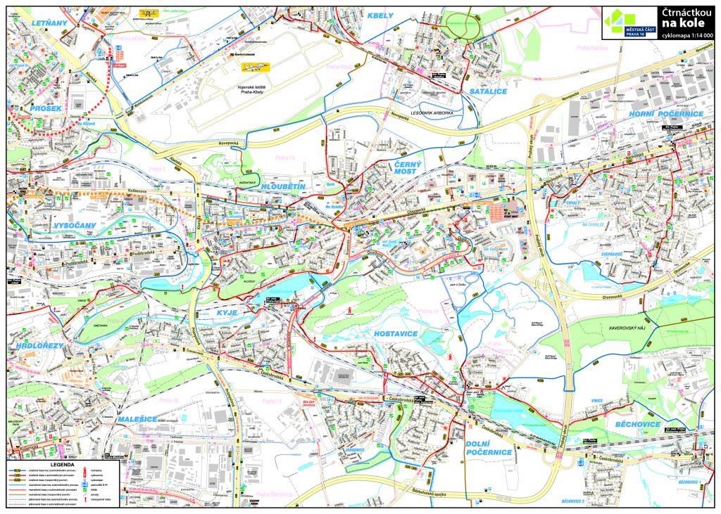Cyklomapa Prahy 14 - Život na Praze 14Život na Praze 14